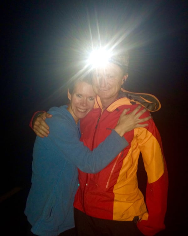 Andrew and wife Natalie after the finish (Natalie Hamilton) – iRunFar
